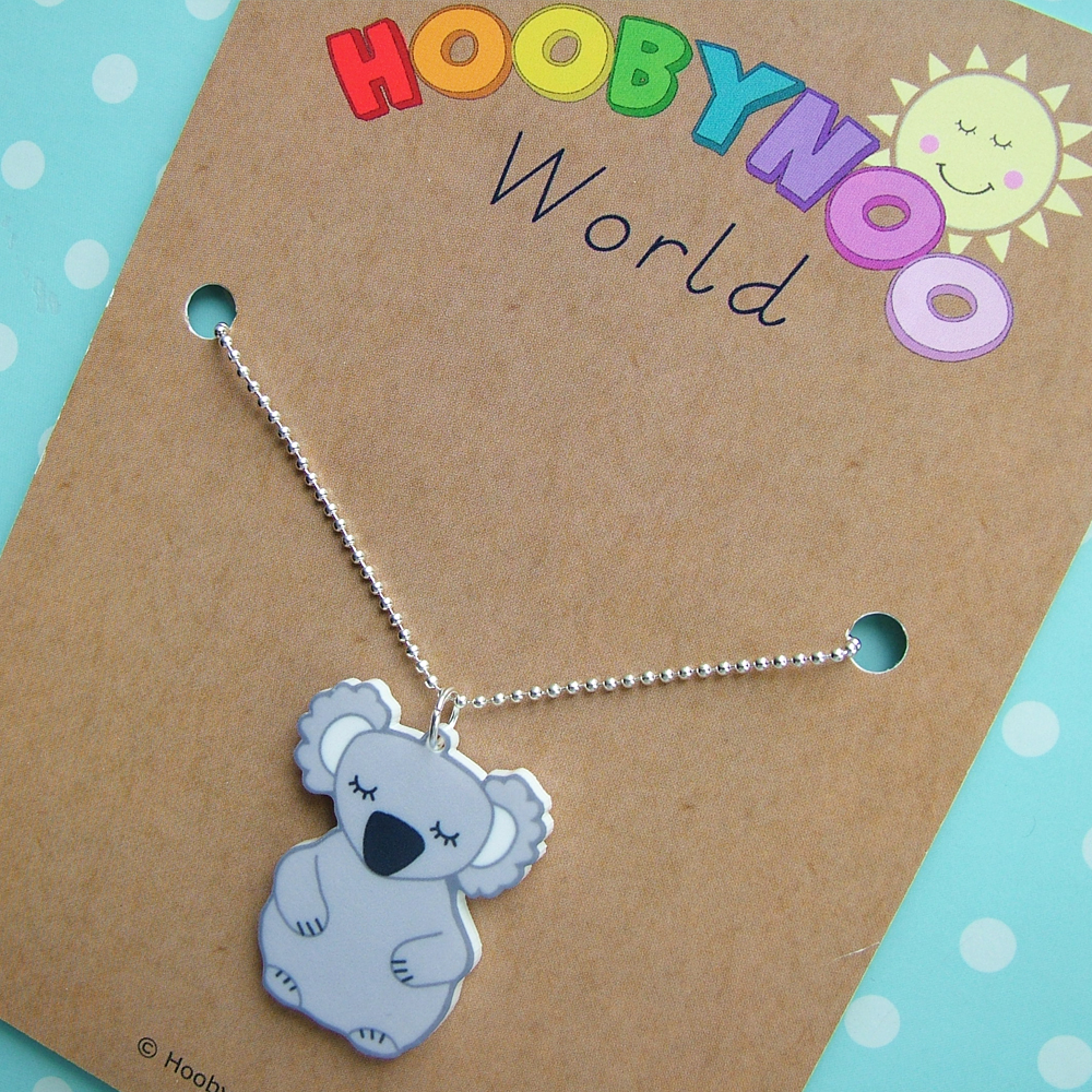Cute Koala Bear Acrylic Laser Cut Necklace on Luulla